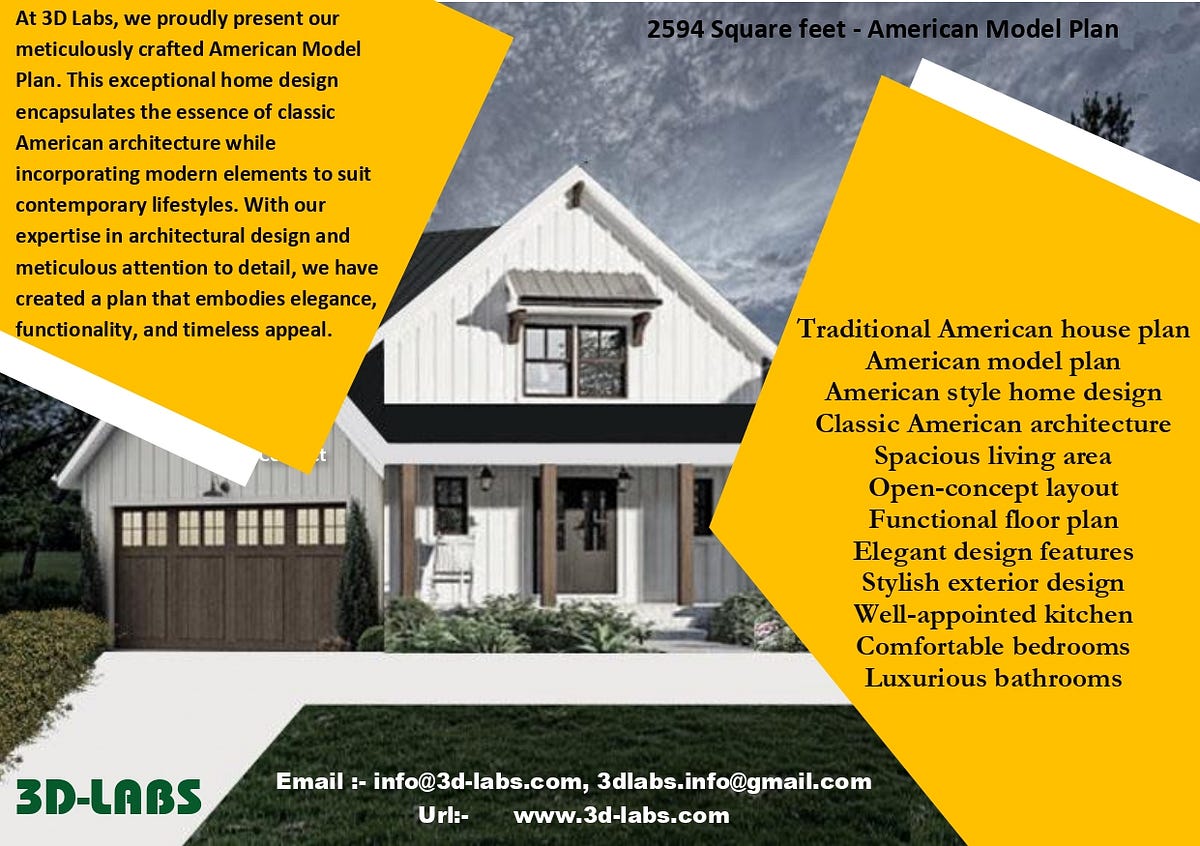 2594 Square feet — American Model Plan | by abdul khader | Sep, 2023 ...