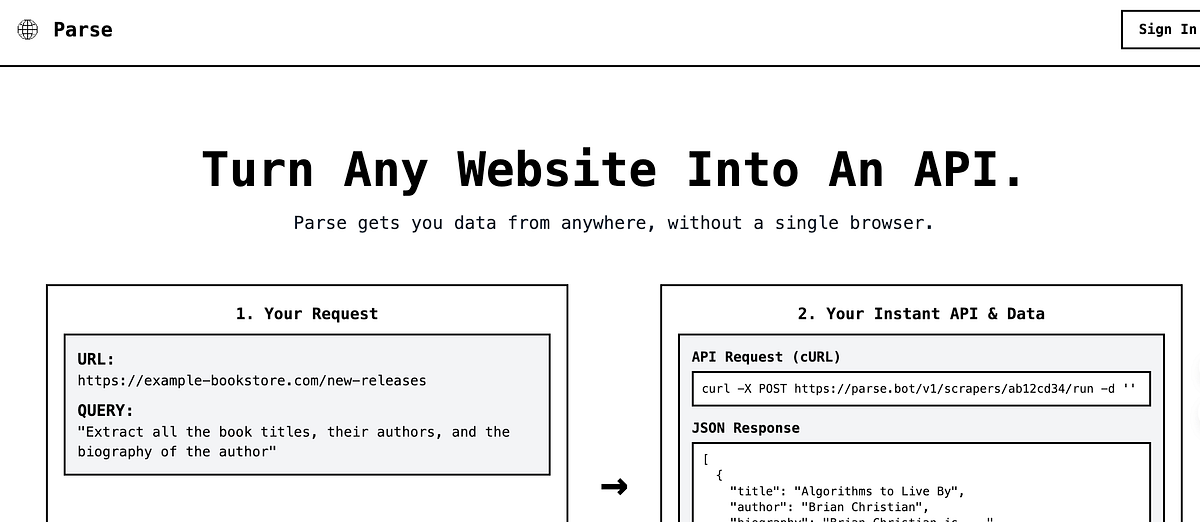 🚀AI Black Tech! parse.bot — The Fastest Web Data Automation Scraping ...