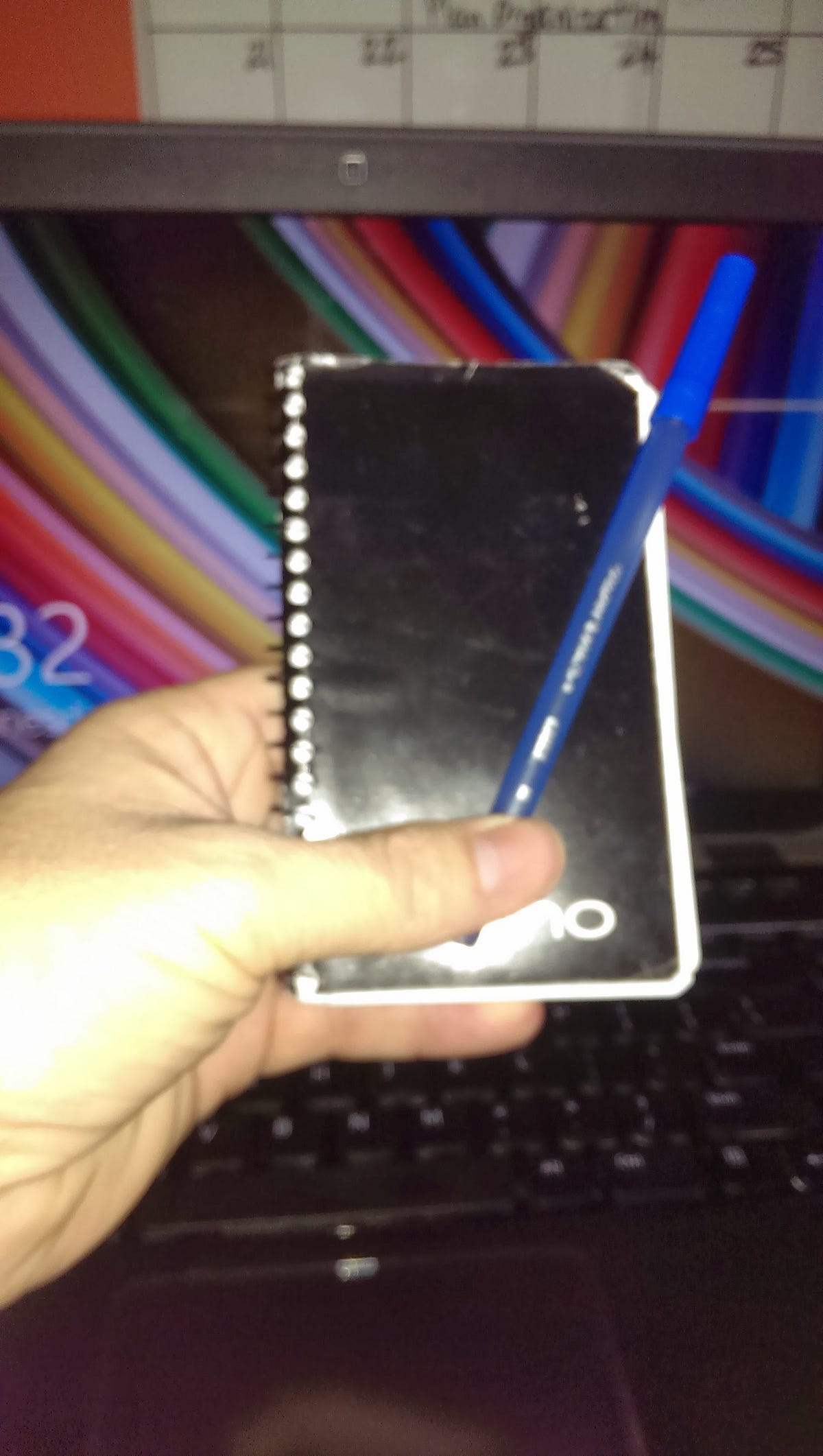I have kept a notebook in my back pocket for years to jot down notes ...