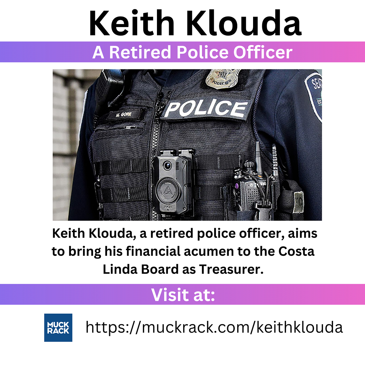Keith Klouda — A Retired Police Officer - Keith Klouda - Medium