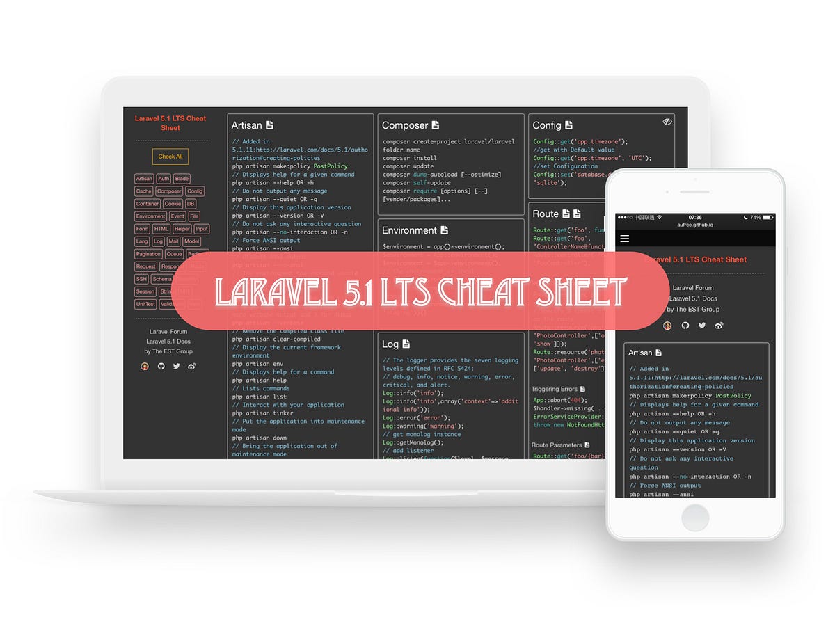 Laravel Cheat Sheet. Have you ever wanted a quick reference… | by Eric L. Barnes | Laravel News ...