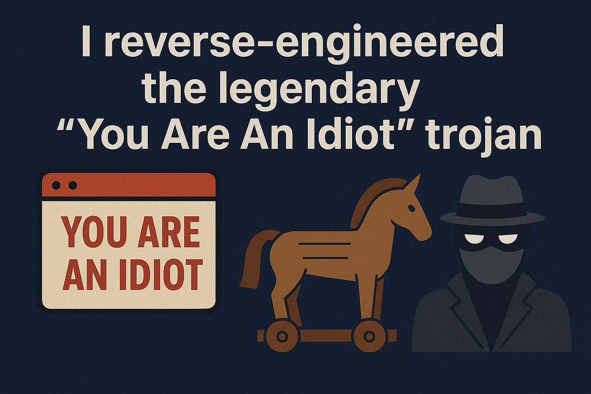 I reverse-engineered the legendary “You Are An Idiot” trojan and it’s ...
