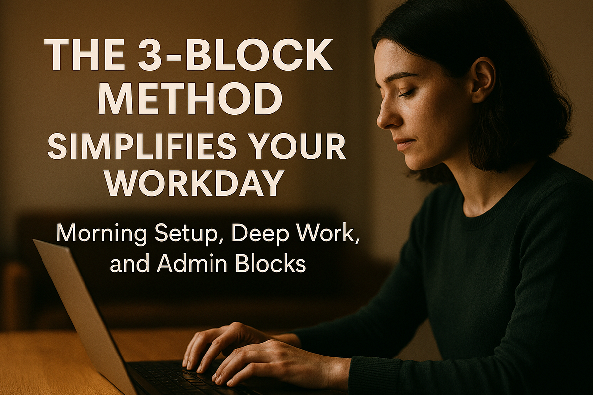 The 3-Block Method Simplifies Your Workday | by C. L. Nichols, Author ...