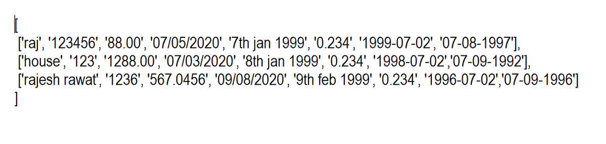 Extracting Date Columns With any date Format | by Rajvardhan Rawat | Medium