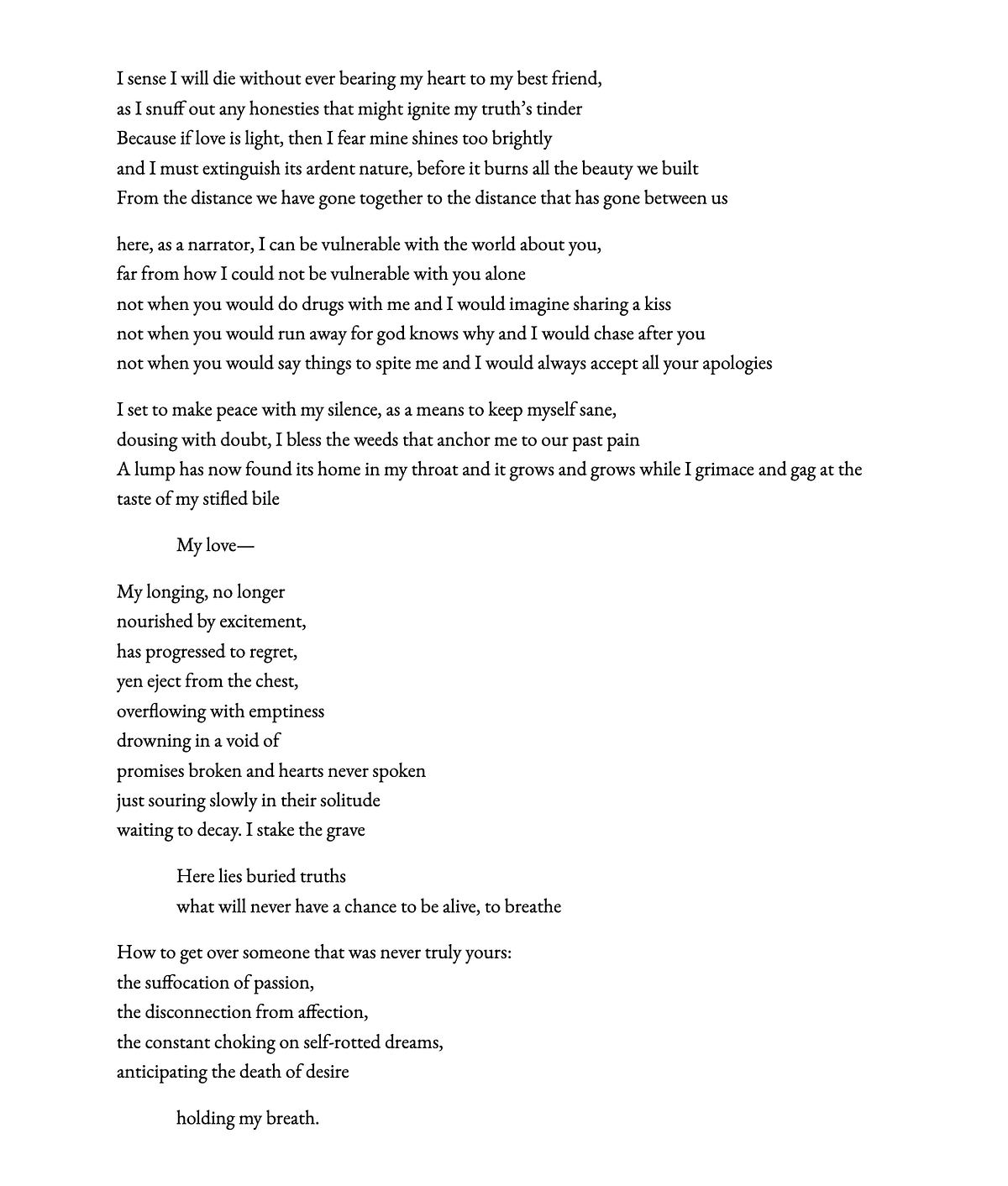 Poem: Good Things Fall Apart - gel ☆ - Medium