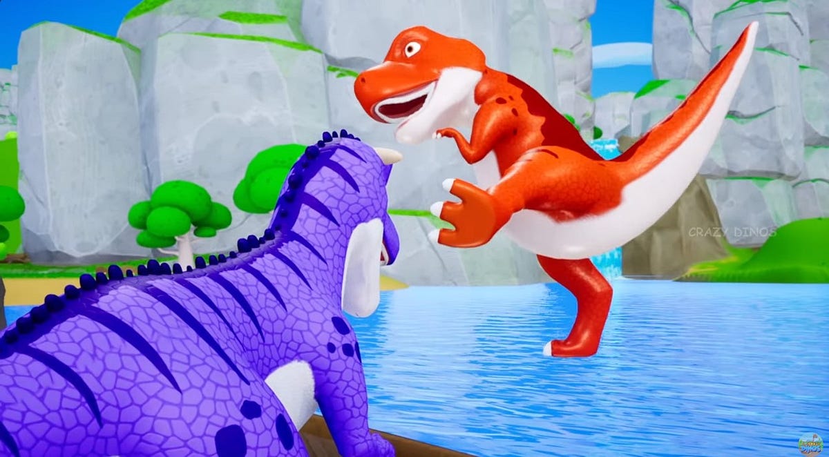 Crazy Dinosaur Adventures: T-Rex’s Floating Bubble Ship | Epic Dinosaur ...