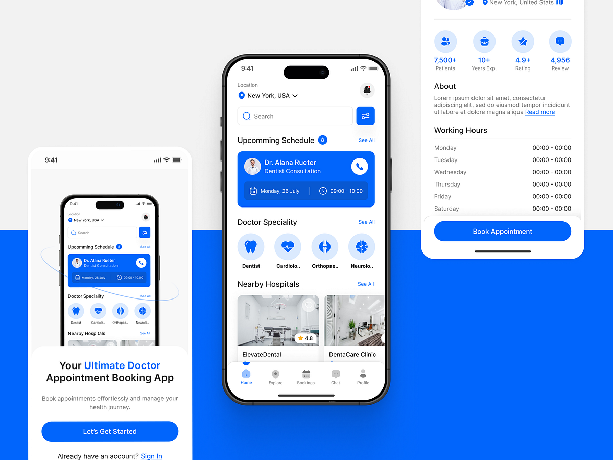 Doctor Appointment Mobile App UI Design Figma | by Insightlancer | Medium