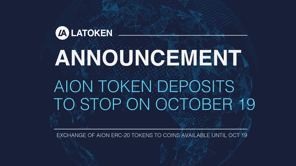 Turn AION Tokens Into Coins Until Oct 19! | by LATOKEN | LATOKEN