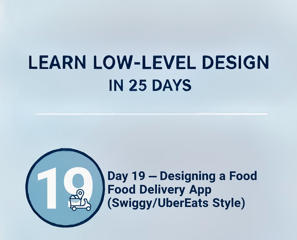Learn Low-Level Design in 25 Days: Day 19 — Designing a Food Delivery ...
