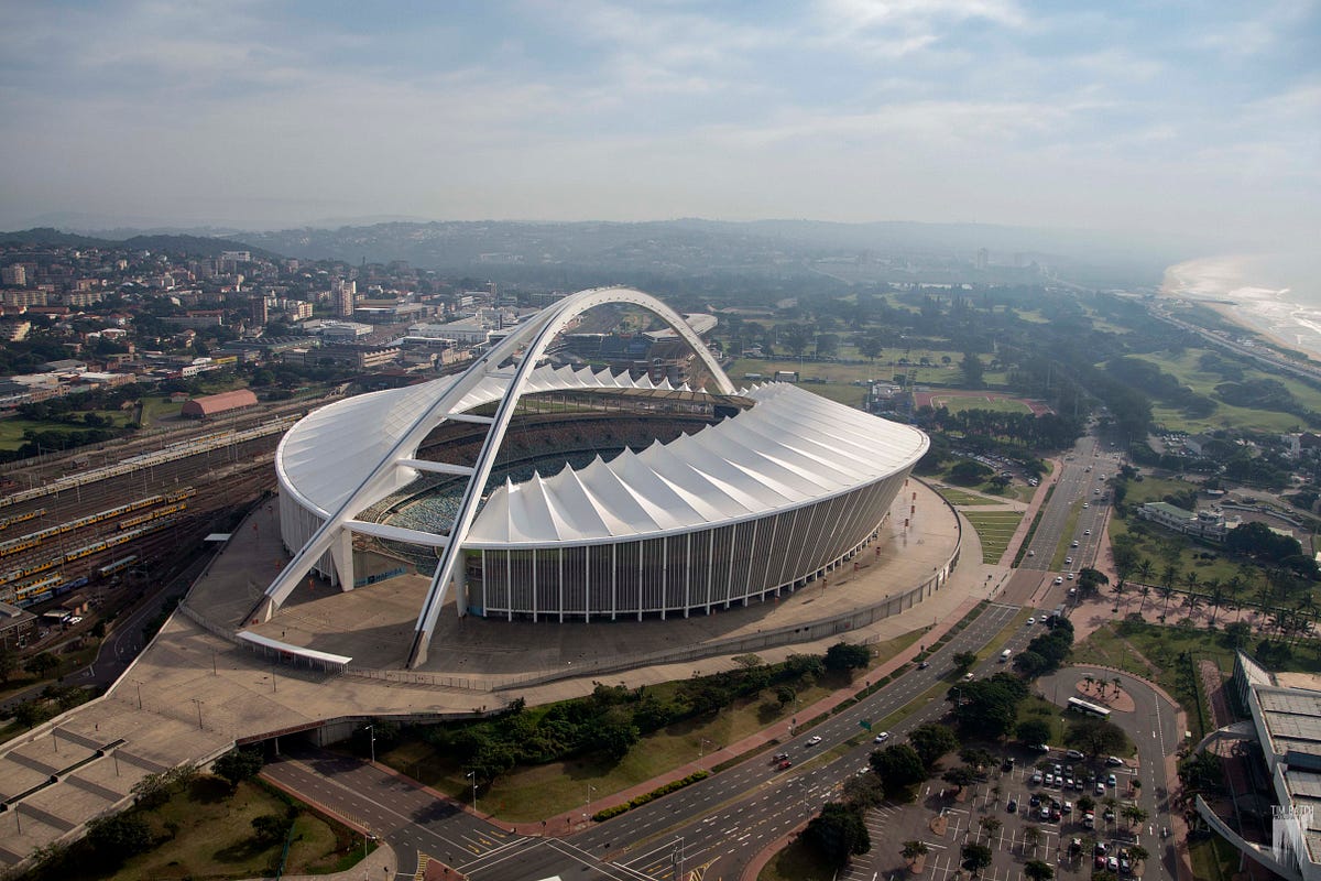 Moses Mabida Stadium. My maiden voyage in a chopper took… | by Tim ...
