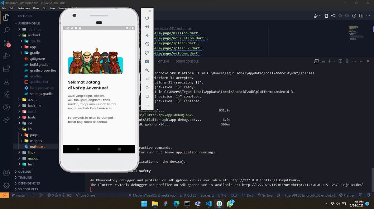 Mengatasi Error Running Flutter di Visual Studio Code dengan emulator ... Mengatasi Error Running Flutter di Visual Studio Code dengan emulator ...