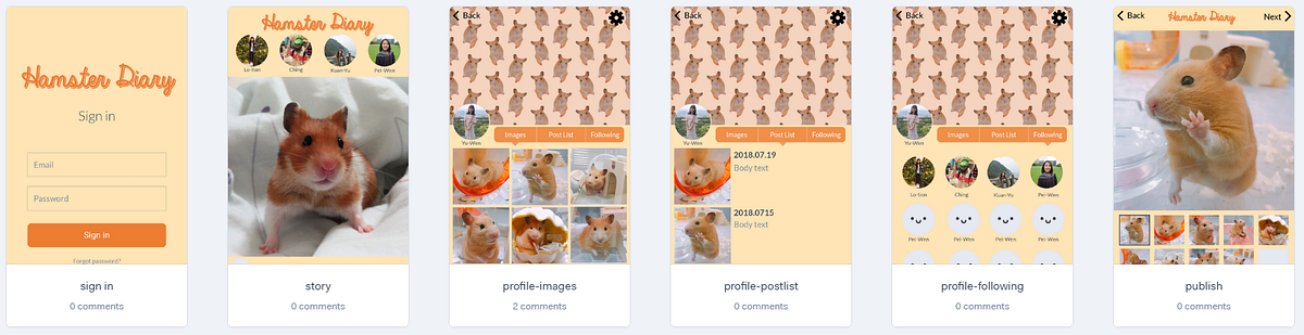 #46 利用 marvel App 製作 prototype app：Hamster Diary | by Yuwen Chiu | 彼得潘的 Swift iOS App 開發教室 | Medium
