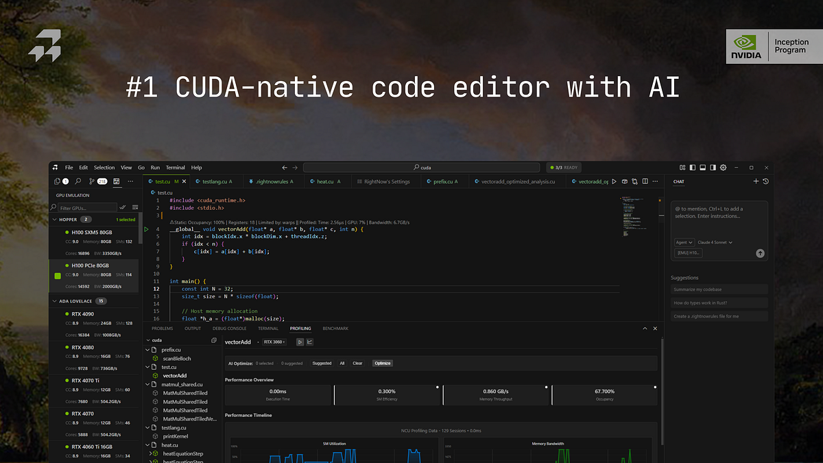 GPThe first GPU-native code editor for CUDA is live | by Jaber Jaber | Medium