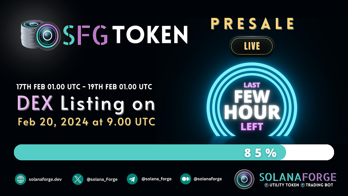 📢 We’ve reached an incredible milestone — 85% of our presale target has ...