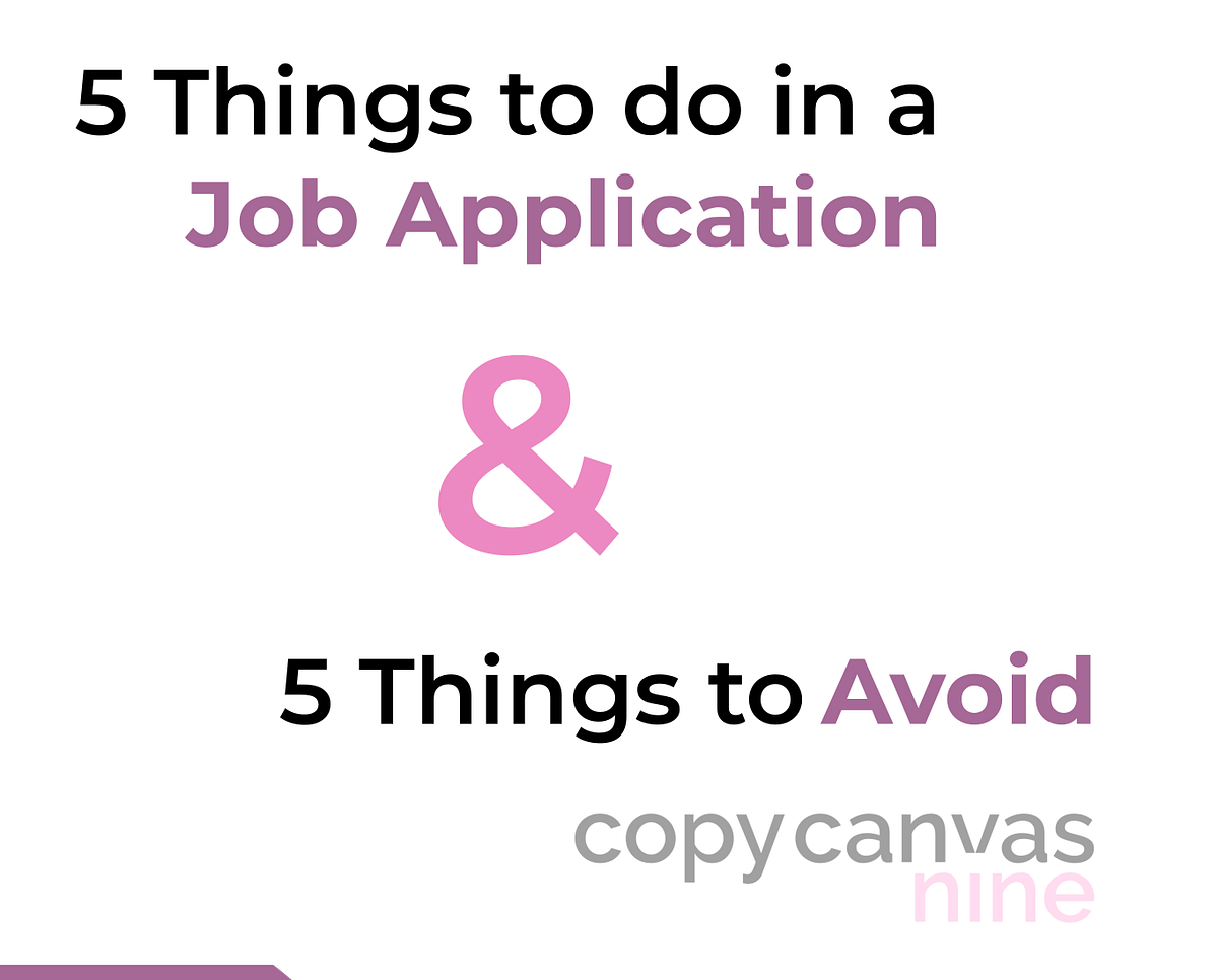 5 Things to Add in a Job Application (& 5 Things to Avoid) | by Saniya ...