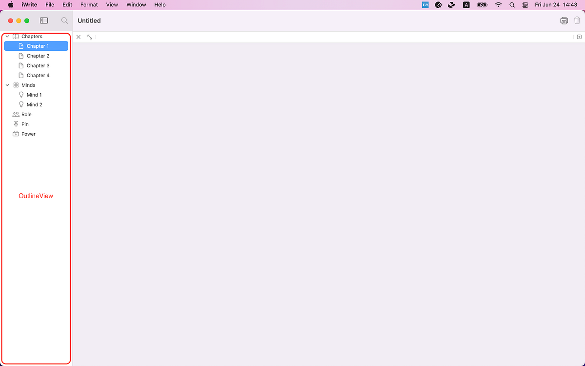 macOS App, 5. Use NSOutlineView. Writer is a macOS program that I want… | by jiang youhua | Medium