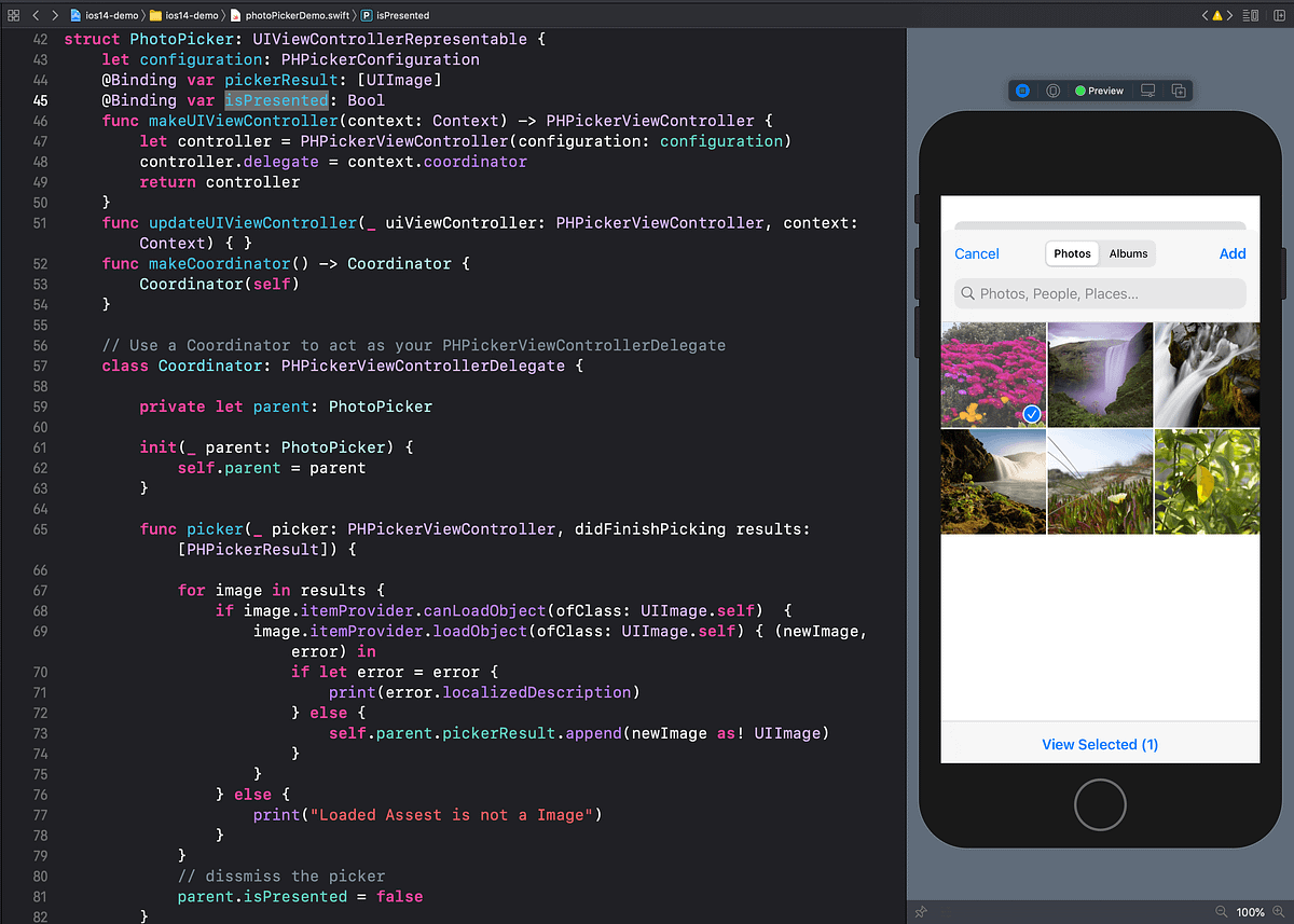 SwiftUI: How to use PHPicker(PhotosUI) to select Image from Library? | by Prafulla Singh | Dev ...