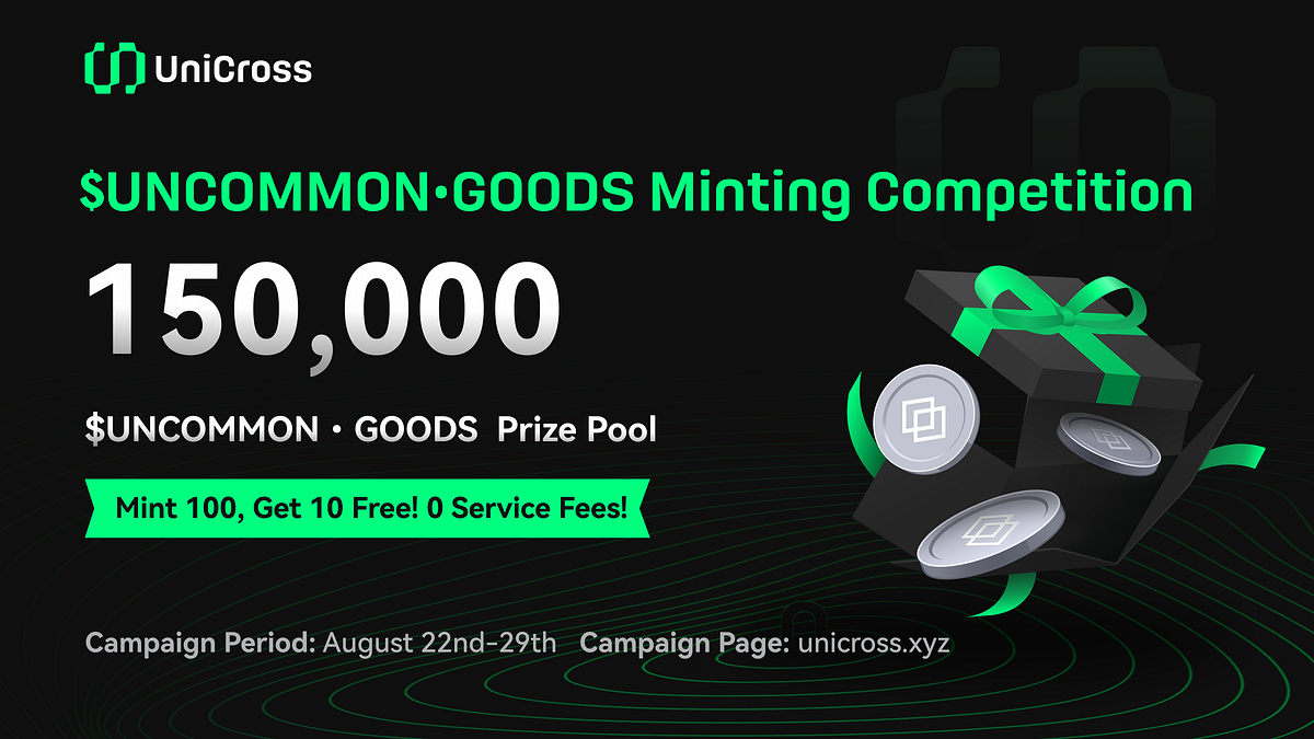 UNCOMMON•GOODS Minting Competition: No Service Fees, Mint 100 Get 10 ...