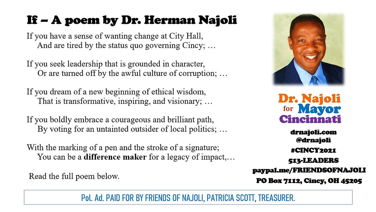 If — A poem by Dr. Herman Najoli. If you have a sense of wanting change ...