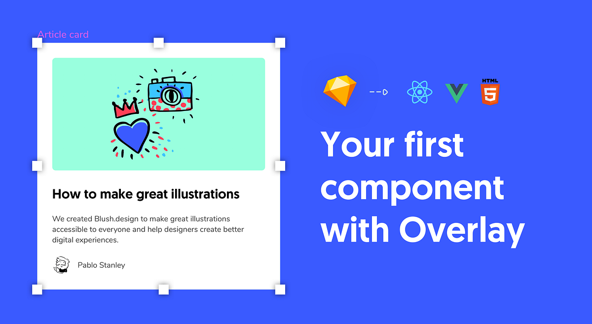 How to create a card component from Sketch to React or Vue.js with ...