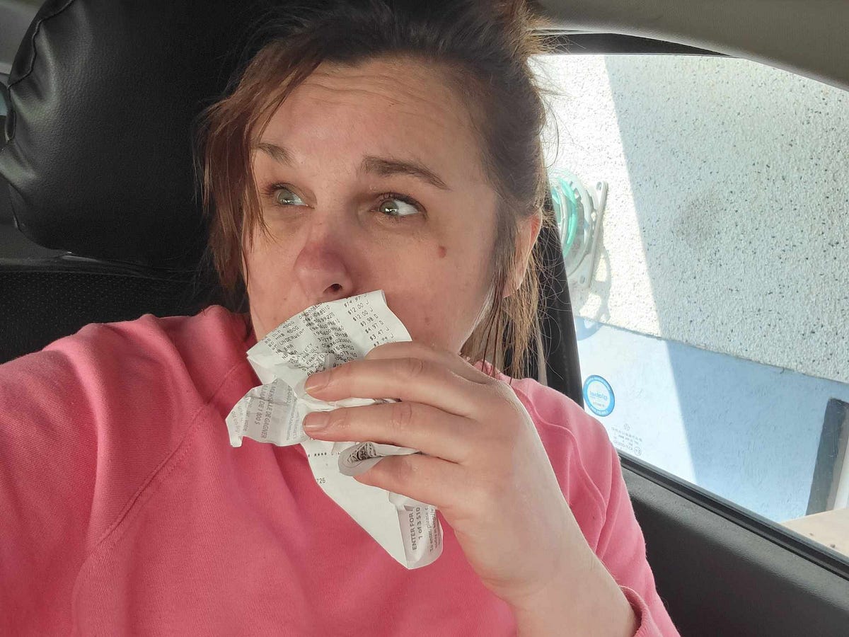I’m the Woman Sniffing Various Receipts in the Home Depot Parking Lot ... I’m the Woman Sniffing Various Receipts in the Home Depot Parking Lot ...