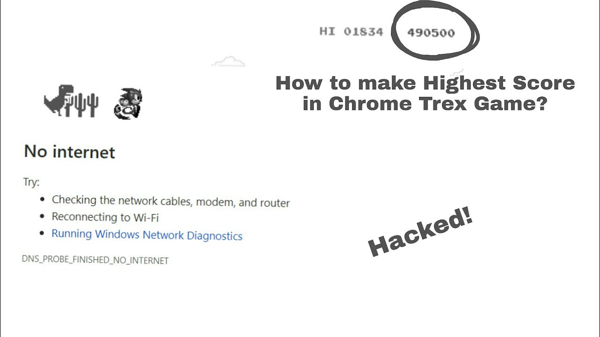 T-REX RUNNER HACK. HERE IS HOW TO HACK THE CHROME EASTER… | by Hacker's Marè | Medium