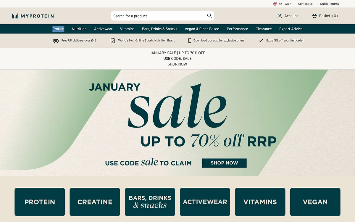 MyProtein Redesign: Enhancing User Experience and Simplifying Choices | by Husain Aziz | Medium