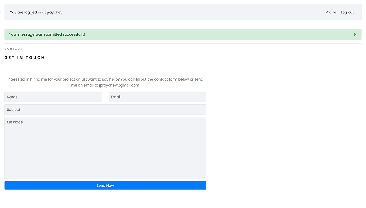 Django Tutorial: Building a Portfolio Application — Contact Application ...