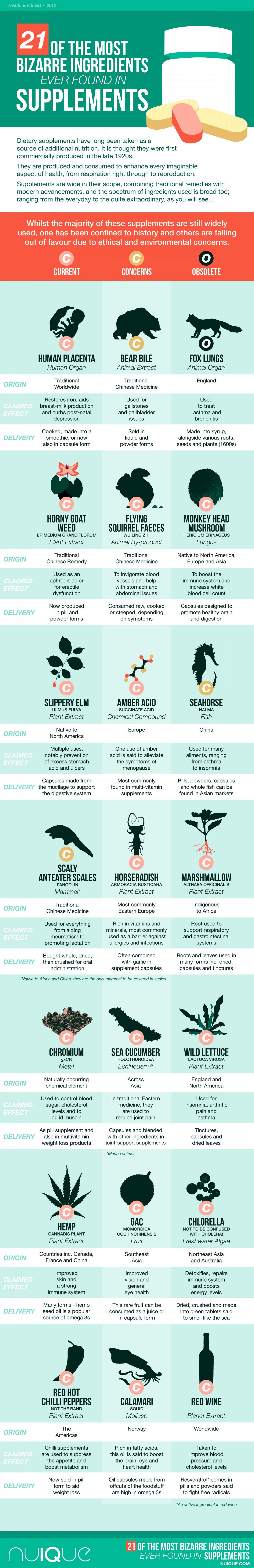21 of the Most Bizarre Ingredients Ever Found in Supplements ...