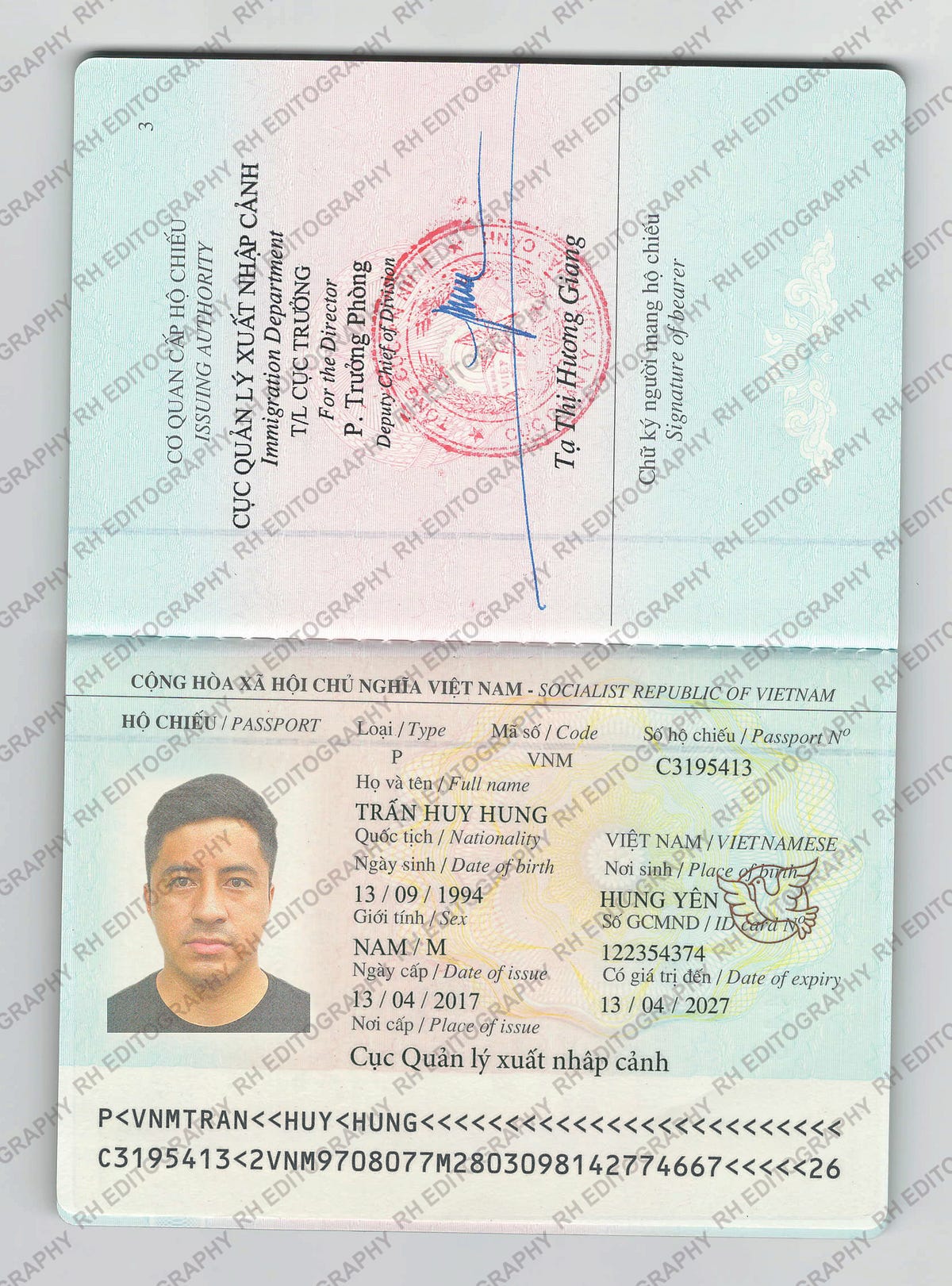 Vietnam Passport PSD Template • Fully Editable Whatsapp: (407) 569–8573 ...