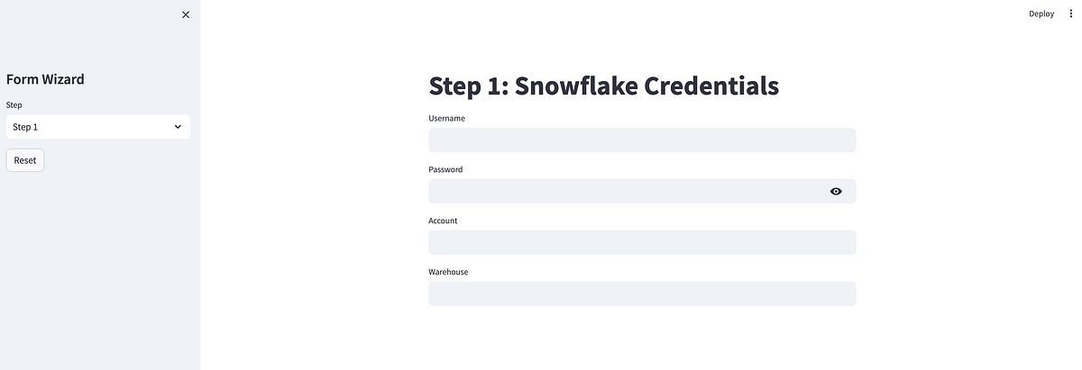 How to Create a Streamlit App: A Form wizard with multiple steps | by Manuraj MR | Medium
