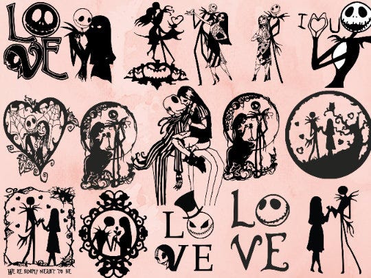 Jack and Sally svg,Nightmare before Christmas svg, Halloween svg, Jack ...