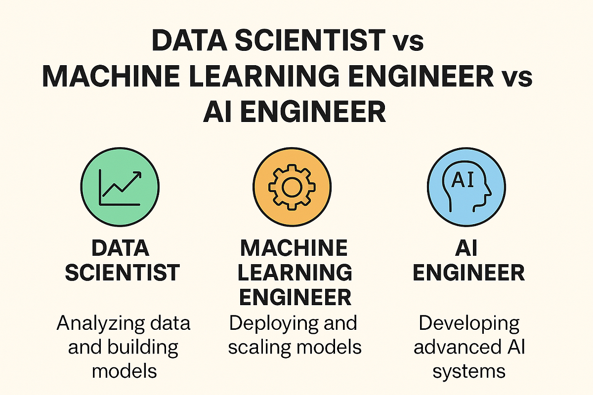 Data Scientist vs Machine Learning Engineer vs AI Engineer — What’s the Difference? | by YOUSSEF ...