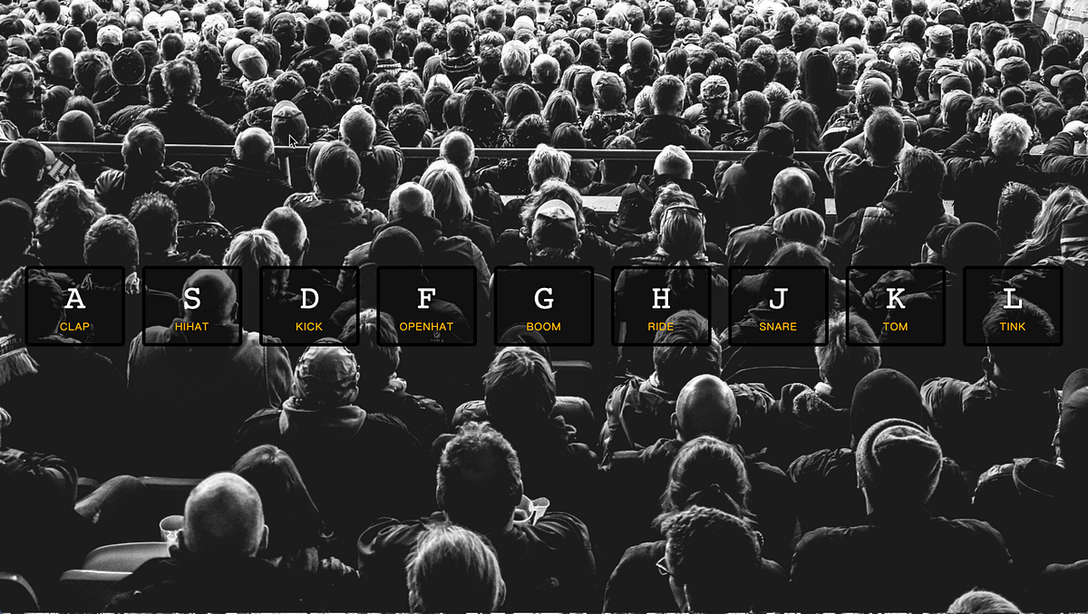 Day 01 #JAVASCRIPT30. JavaScript Drum Kit | by ding fan | Medium