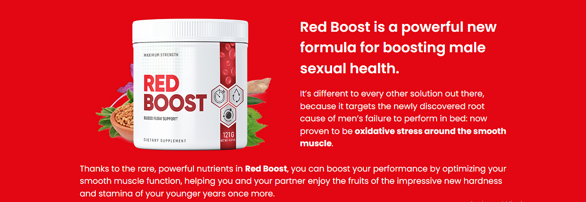 Red Boost Is A Powerful New Formula For Boosting Male Sexual Health