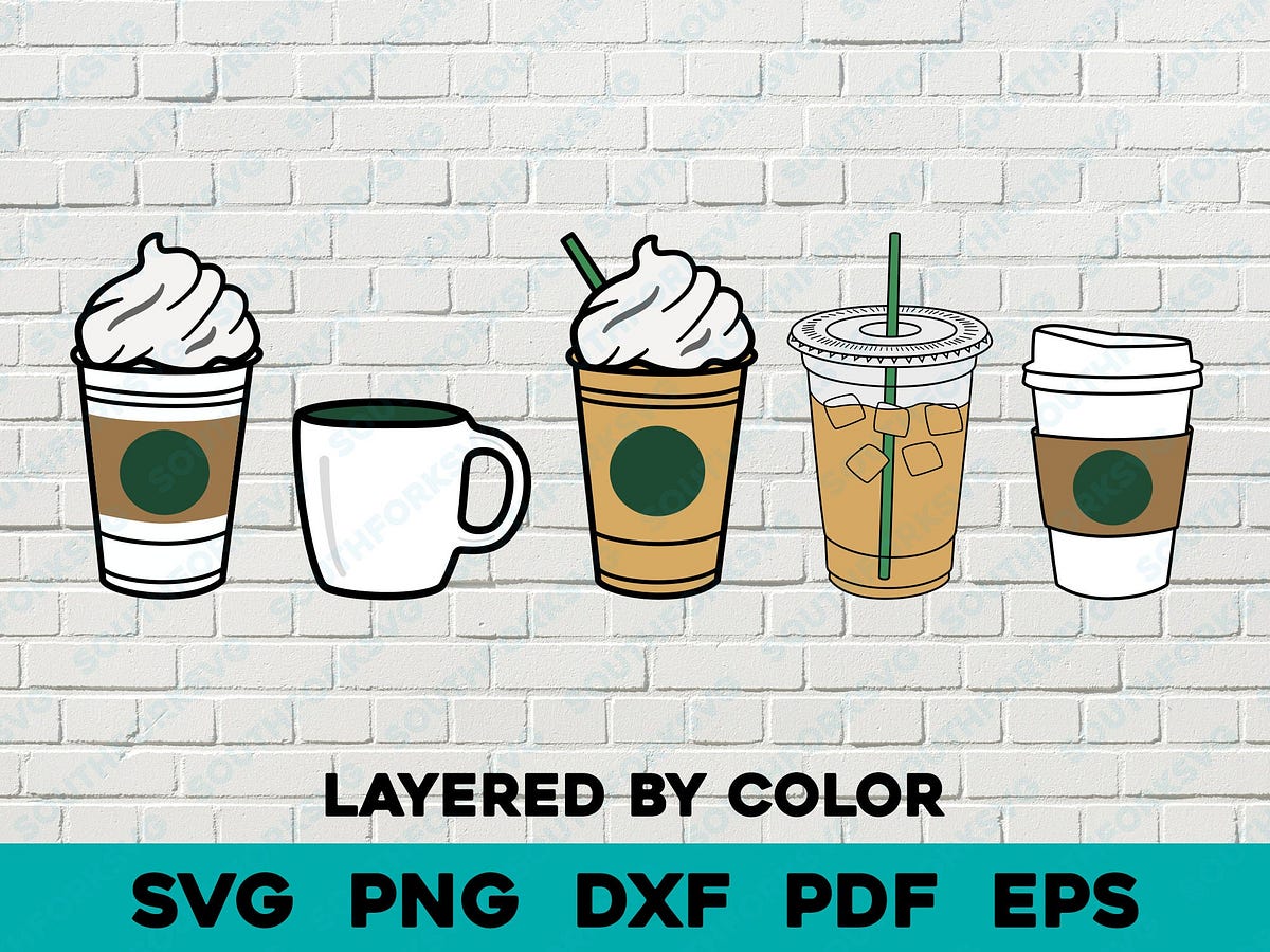 Complete Coffee Bundle svg png dxf pdf eps Layered by Color Cut File ...