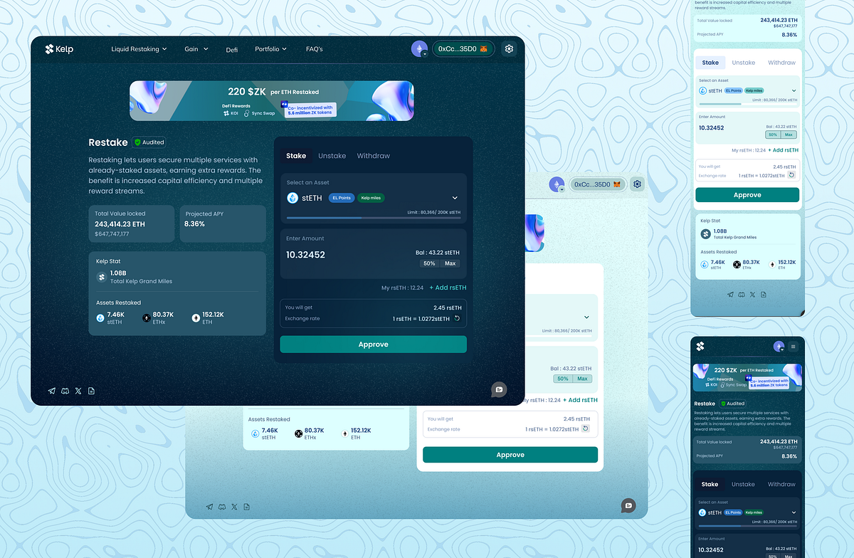 Redesigning Kelp: Streamlining Restake UX for Simplicity, Accessibility ...