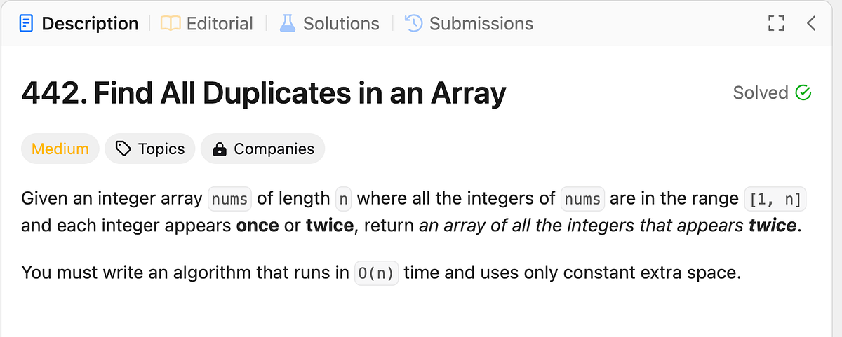 Leetcode 442 All Duplicates In An Array By Daniel Nzuma Medium 