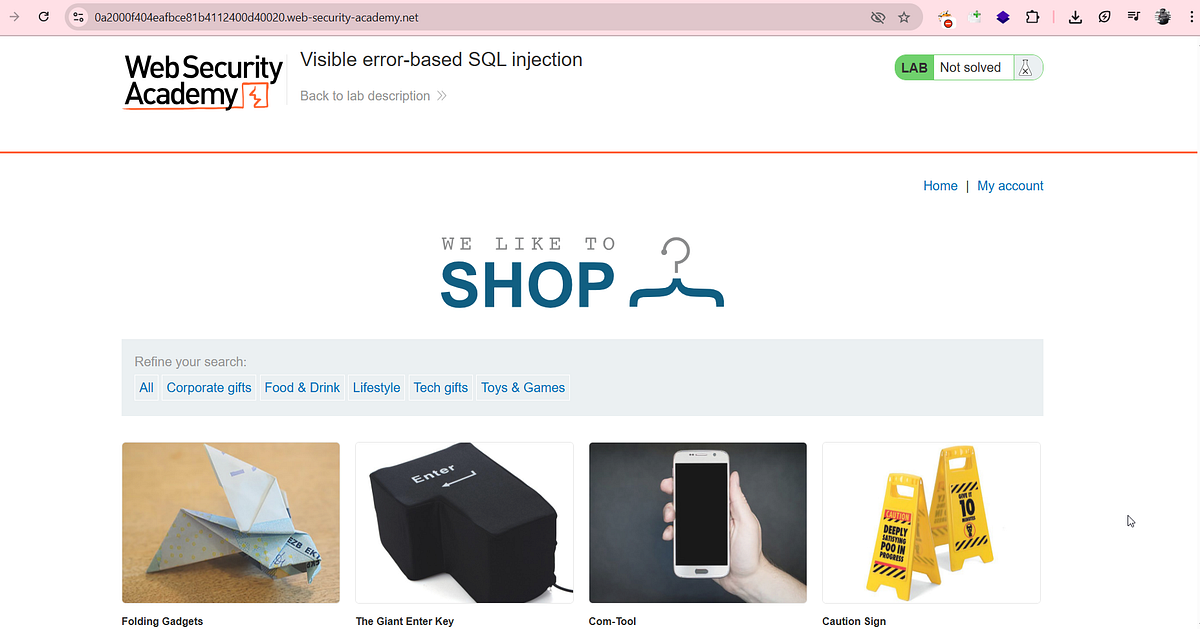 Day 13: Visible error-based SQL injection — Zero to Hero Blind ...
