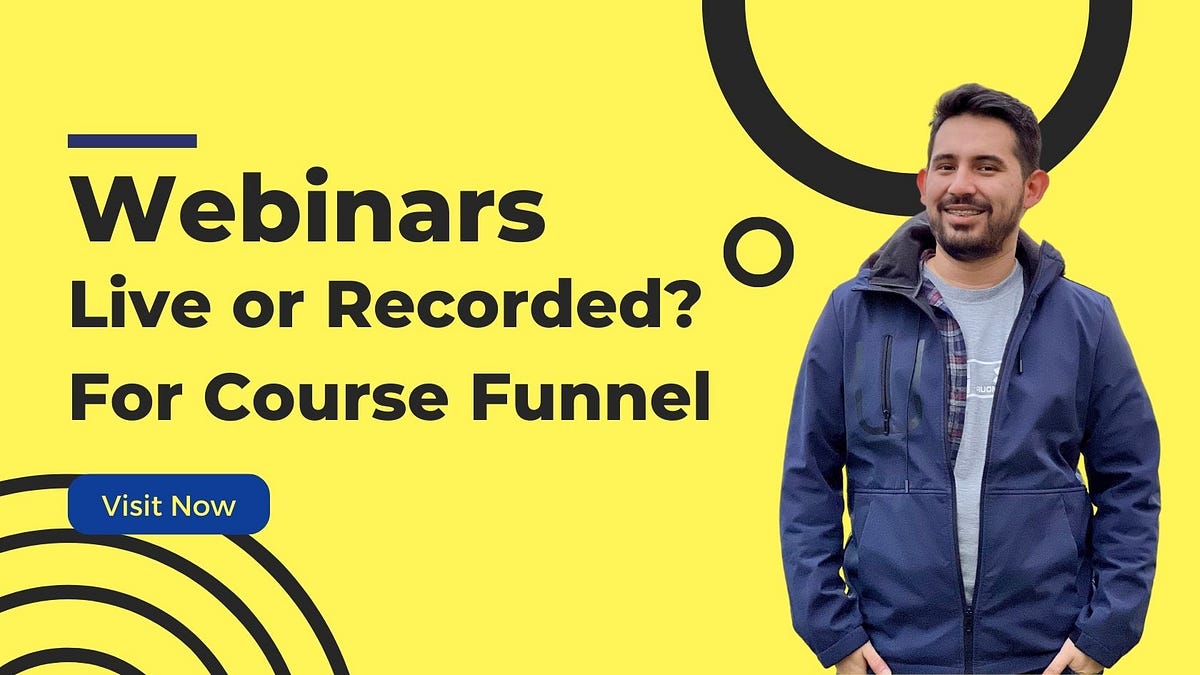 Webinars Live or Recorded? Funnel Guide for Coaches | by Iman Nazari | CRO Stories by NES | Medium