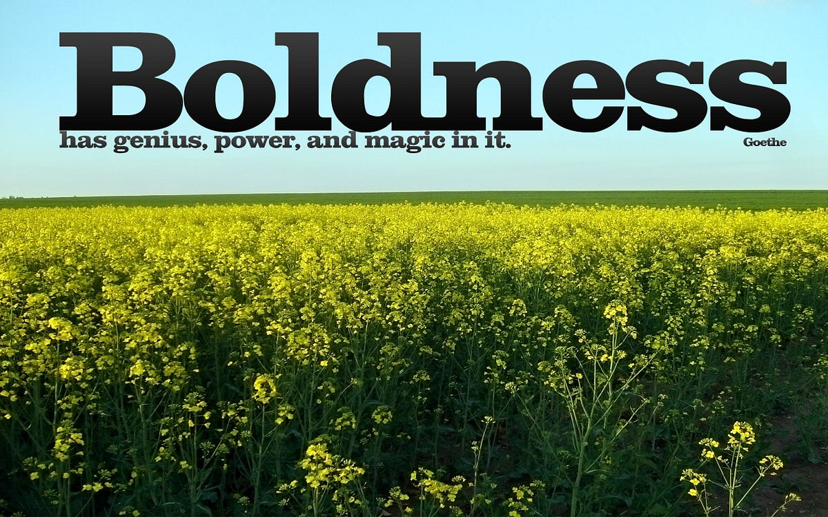 Dare to be Bold. Boldness defines my approach to every… | by Jeria ...