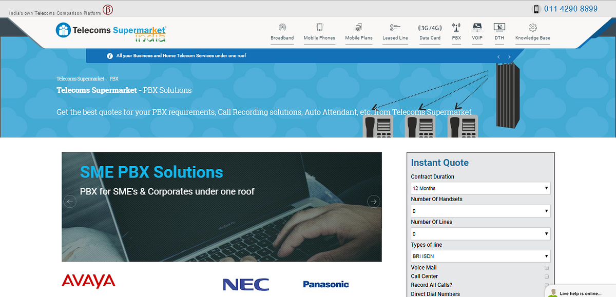 Avaya, Panasonic, Mitel, Cisco Cloud/Hosted IP PBX/Wireless EPABX Phone ...