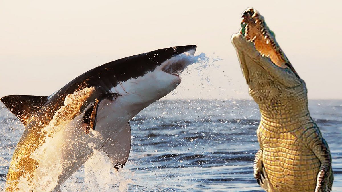Tiger Fish Attacks Crocodile