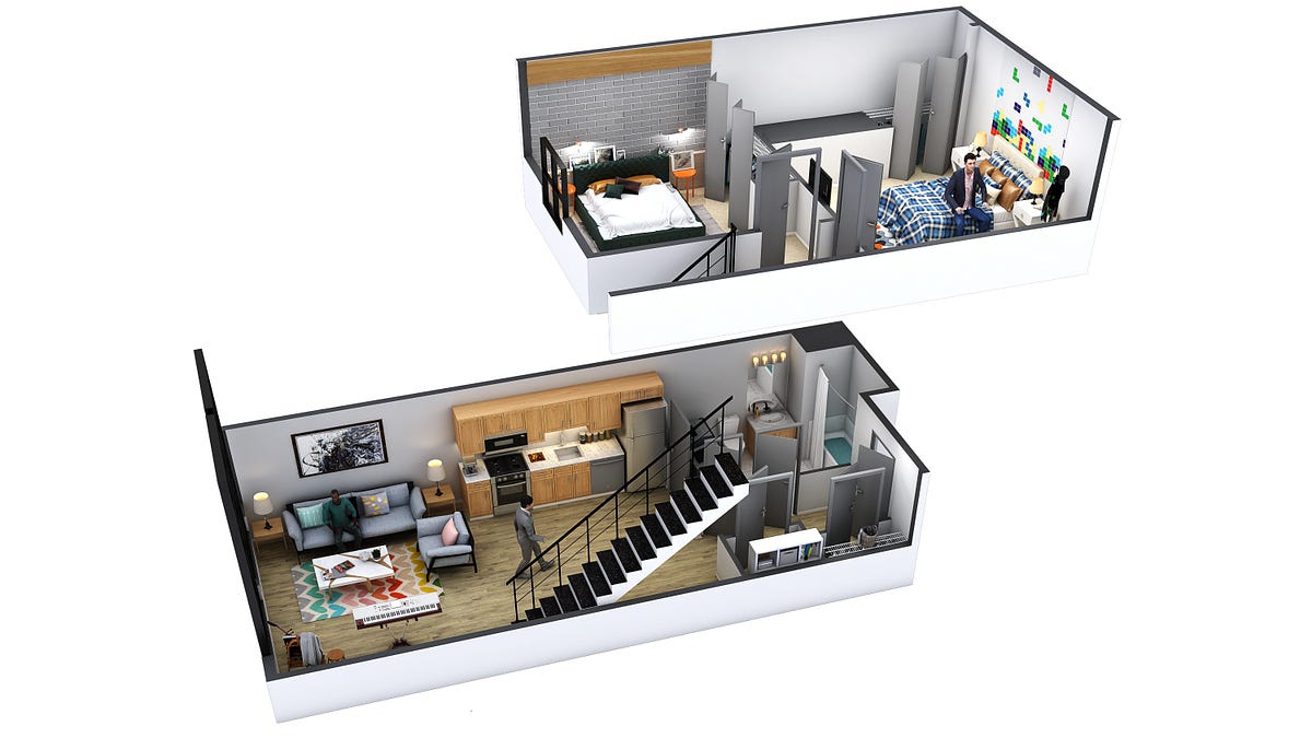 Fabulous 2 Floor House Design Floor Plan by 3d floor Plan designer, San ...