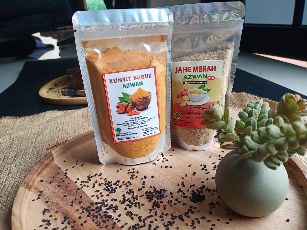 Manfaat Jahe Merah - Kunyit Bubuk Azwa - Medium