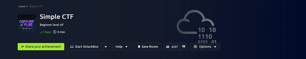 TryHackMe-Simple CTF. Simple CTF is beginner level CTF… | by M Harish | Nov, 2024 | Medium