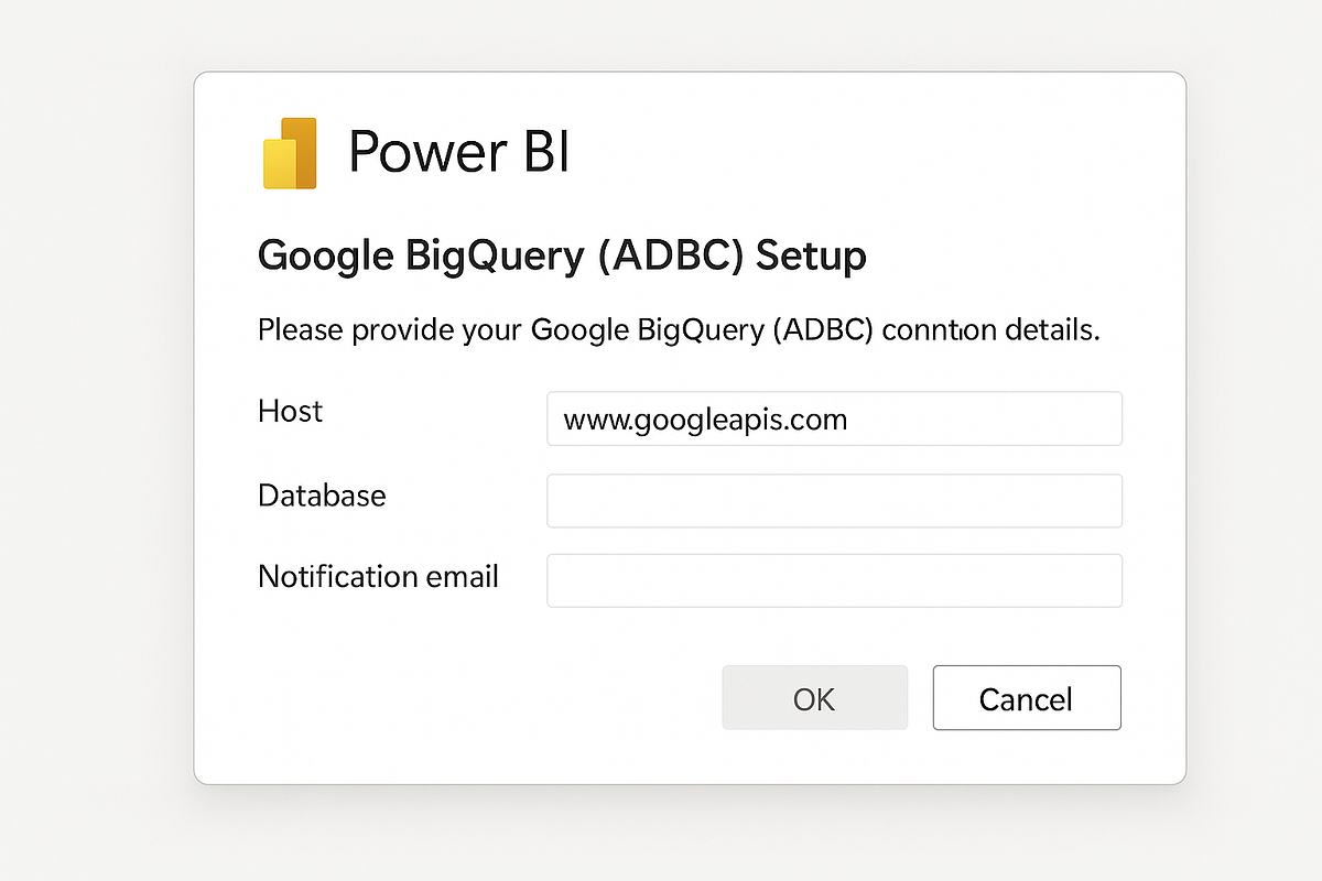 Power BI Connector Google BigQuery ADBC Setup | by Dossier Analysis | Power BI Masterclass | Medium