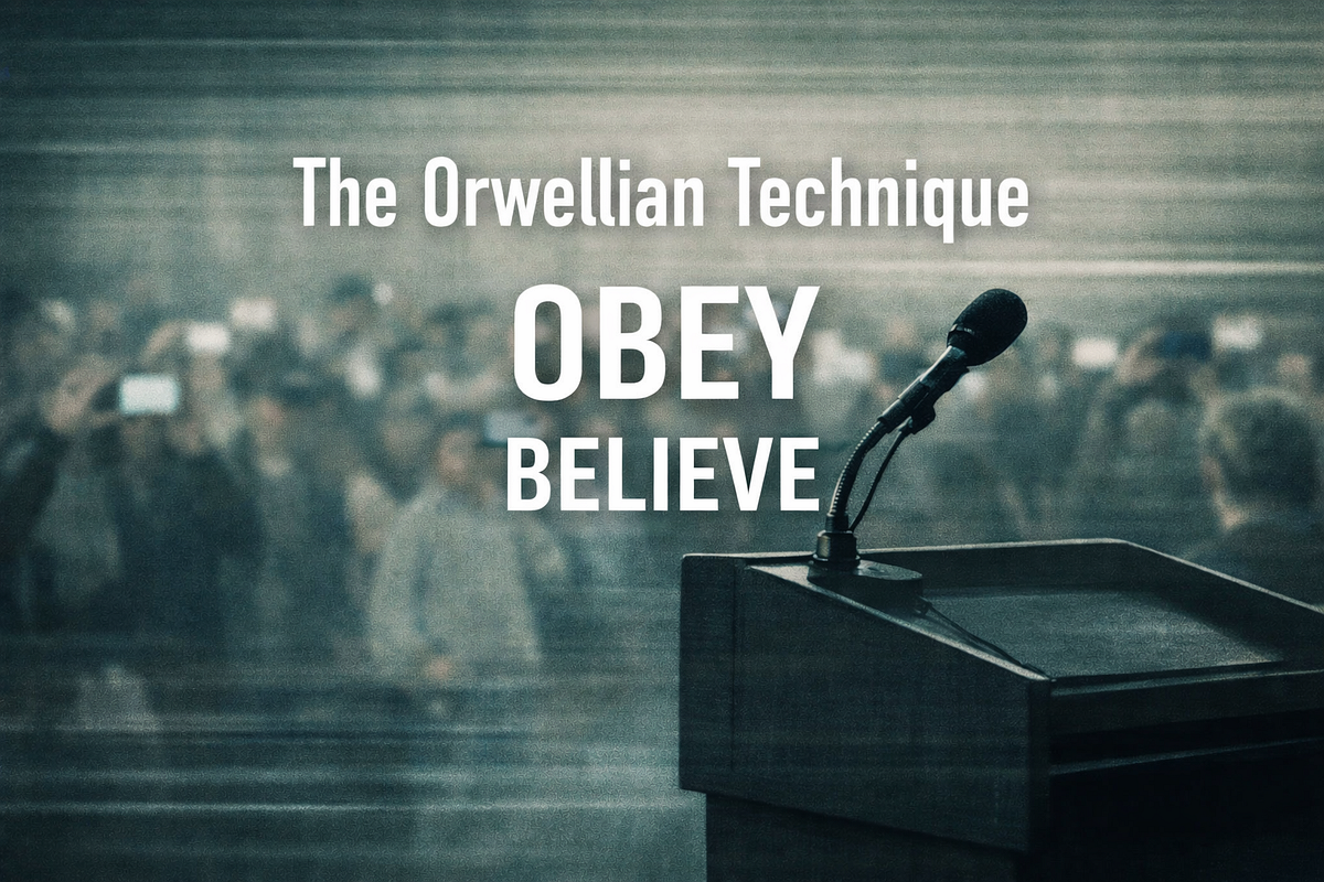 The Orwellian Technique. The Party told you to reject the… | by Garrett ...