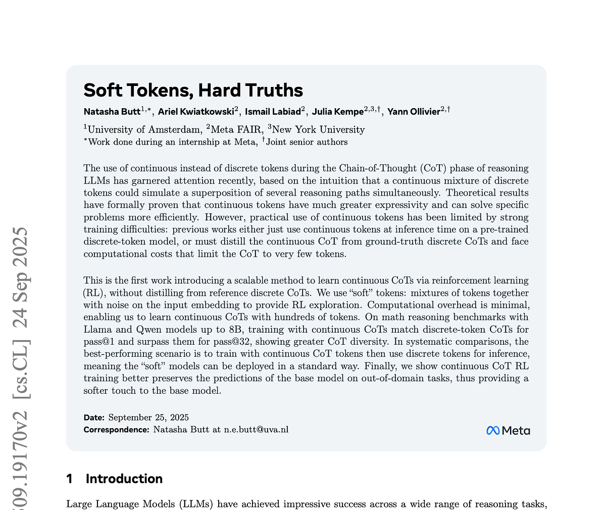 How RL can improve LLM Reasoning. Reasoning in token space is brittle ...