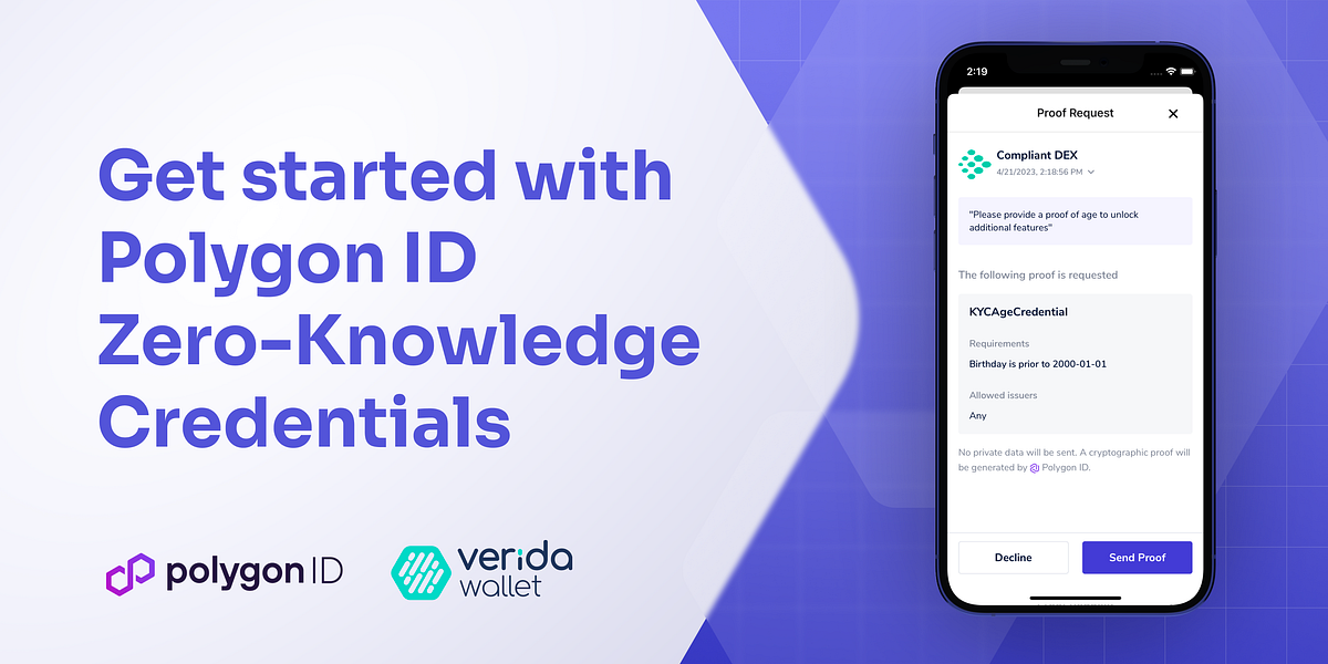 User Guide: Get started with Polygon ID Zero-Knowledge Credentials | by Verida | Verida